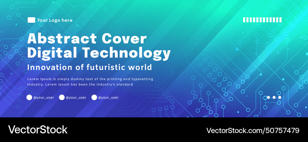 Digital technology poster cover speed connect blue