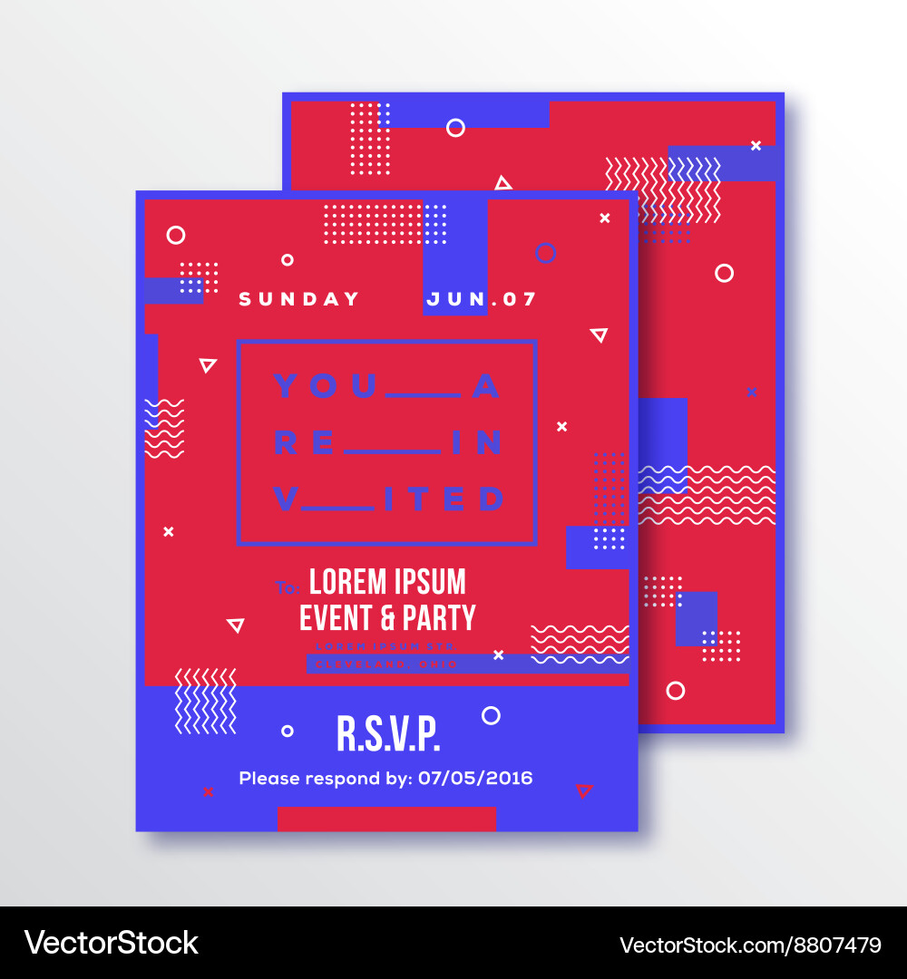 Event party invitation card or poster template Vector Image