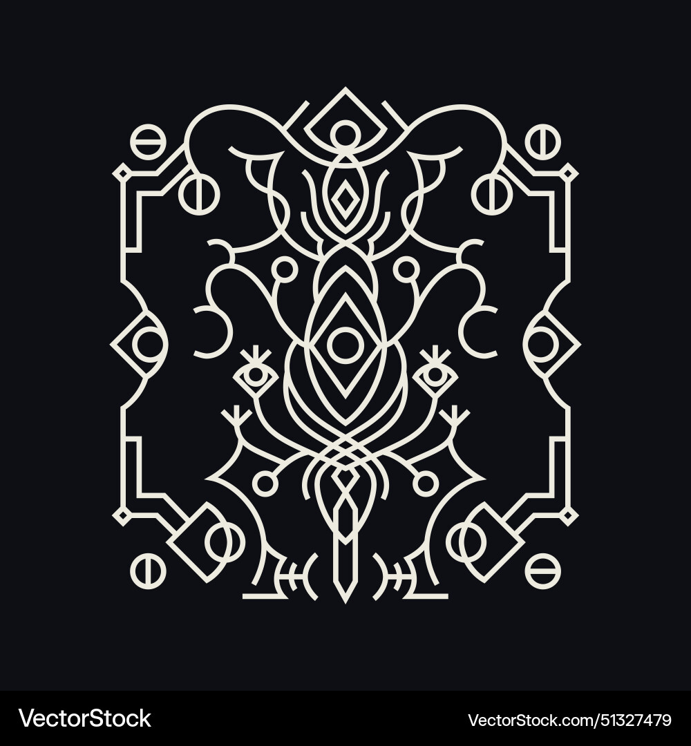 Geometry forest of vision Royalty Free Vector Image