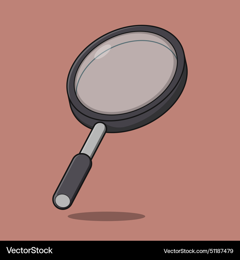 Magnifying glass cartoon icon Royalty Free Vector Image