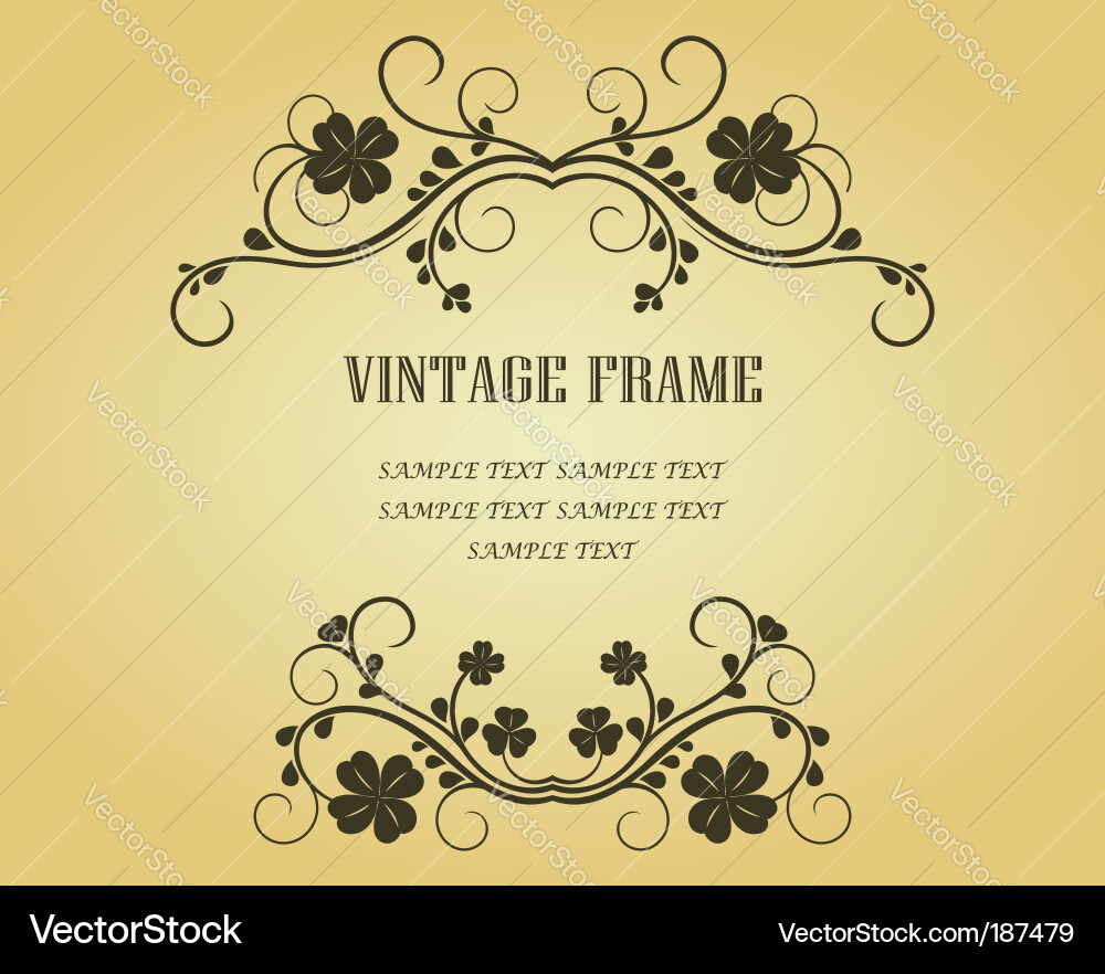 Vintage frame Royalty Free Vector Image - VectorStock