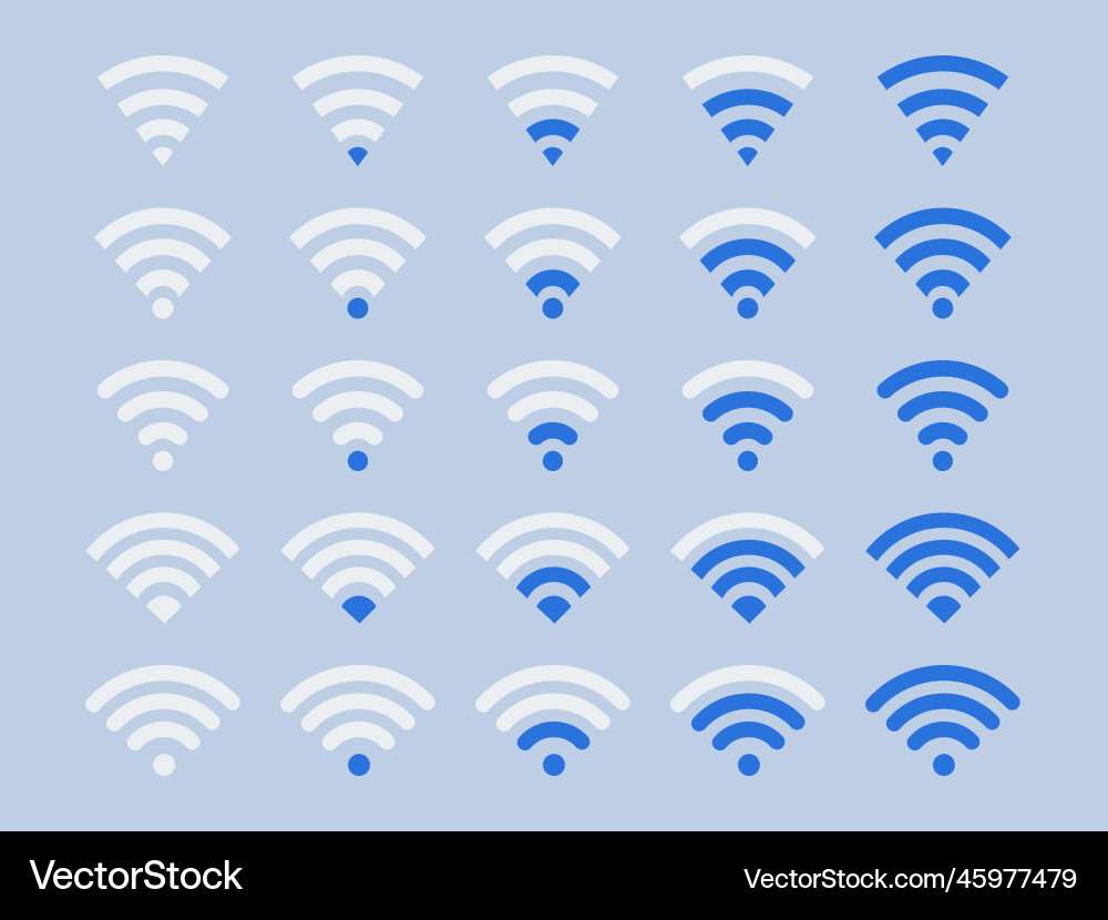 Wireless Signal Icons & Symbols Royalty Free Vector