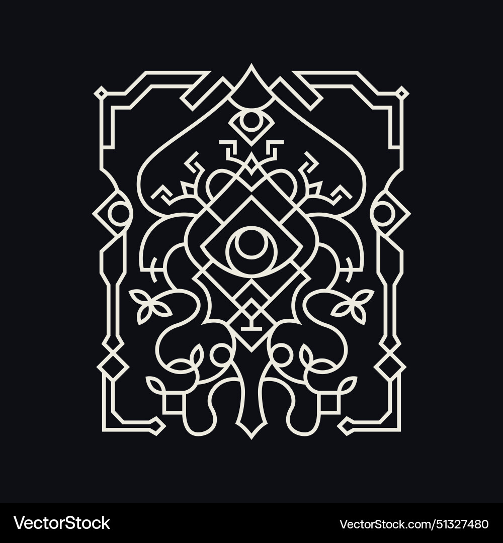 Geometry spade of vision Royalty Free Vector Image