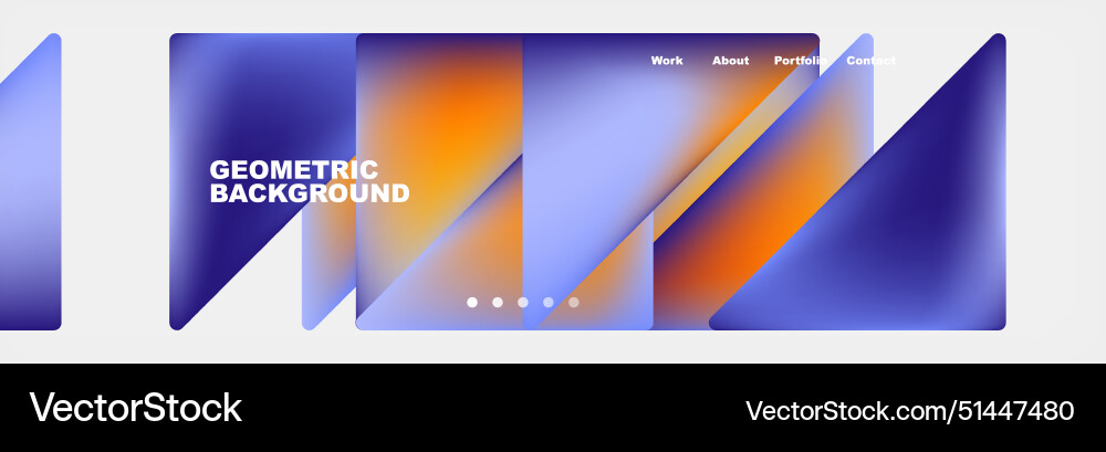 Gradient triangles composition with bright fluid Vector Image