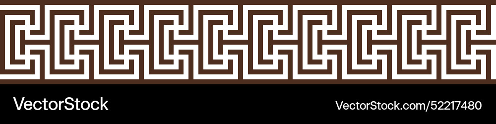 Greek key seamless border pattern Royalty Free Vector Image