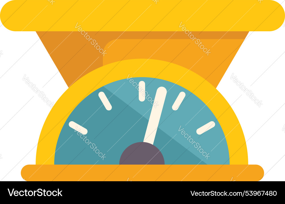 Kitchen scale measuring weight of ingredients Vector Image