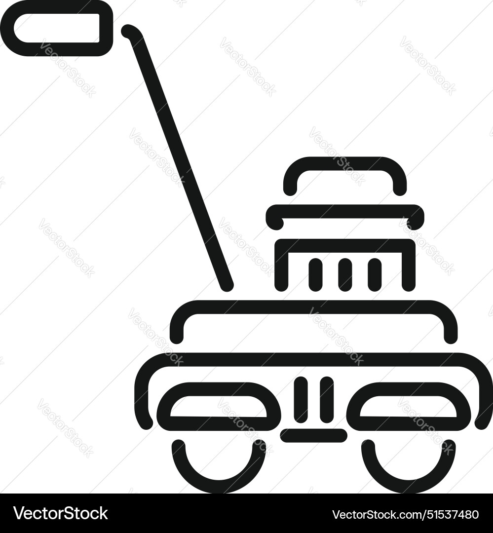 Lawn mower icon simple design Royalty Free Vector Image