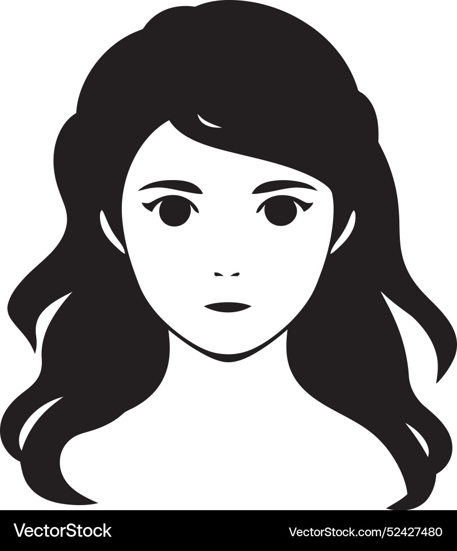 Stylish shadows monochrome girl symphony black Vector Image