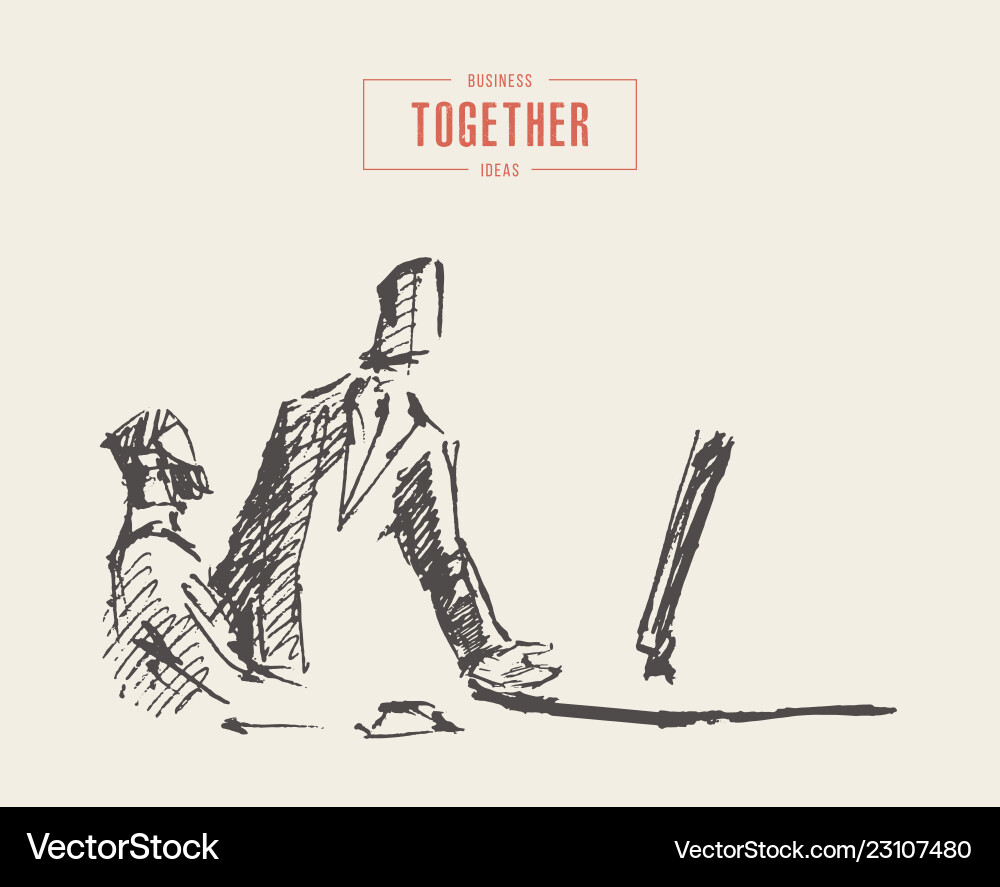 Success businessmen project team work job Vector Image