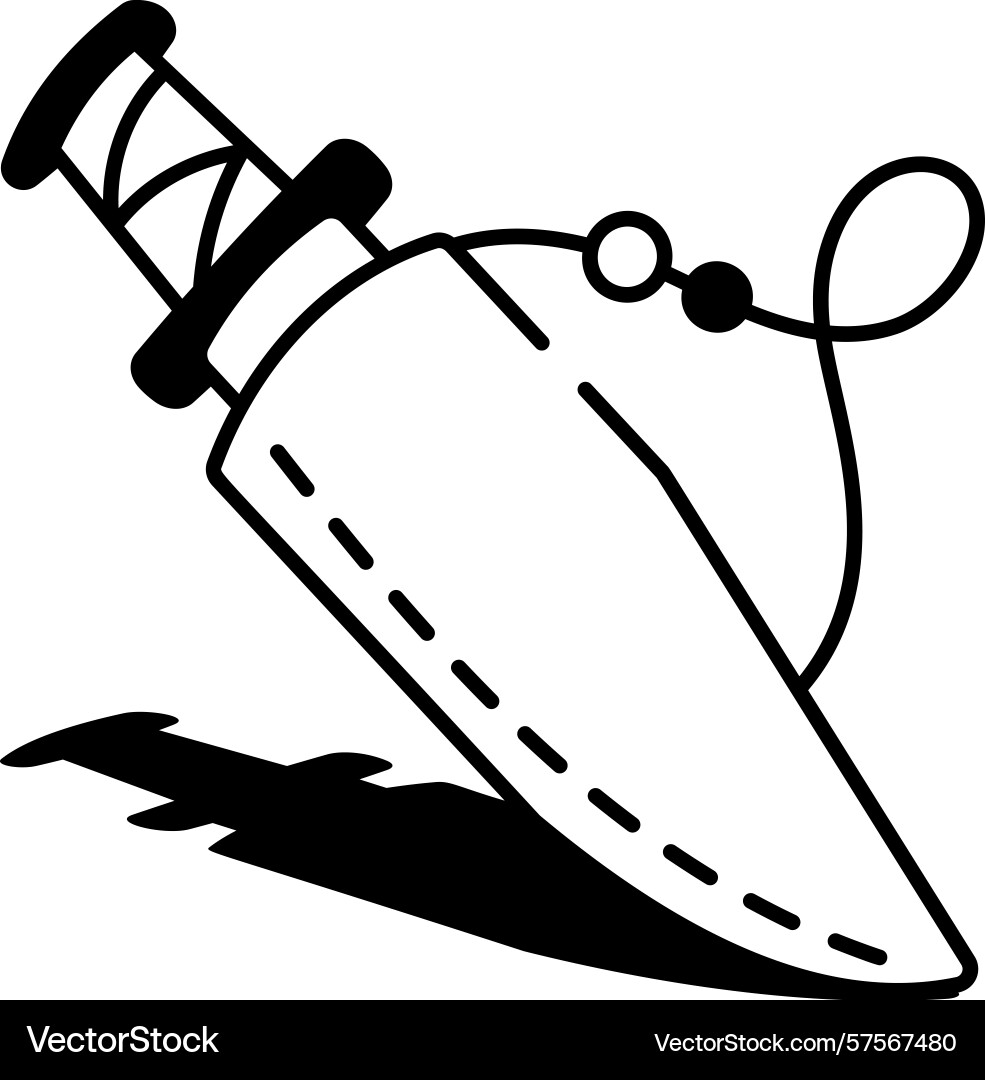 Weba drawing style icon of sharp bowie knife – Royalty-Free Vector ...