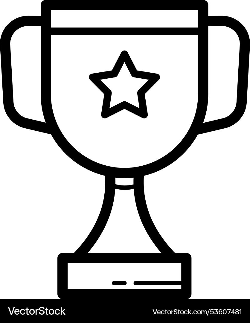 Cup trophy - icon Royalty Free Vector Image - VectorStock