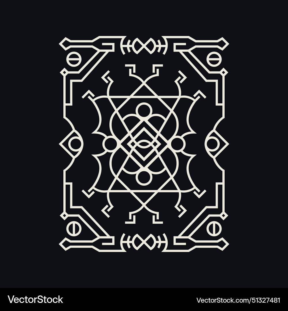Geometry spade of runes Royalty Free Vector Image