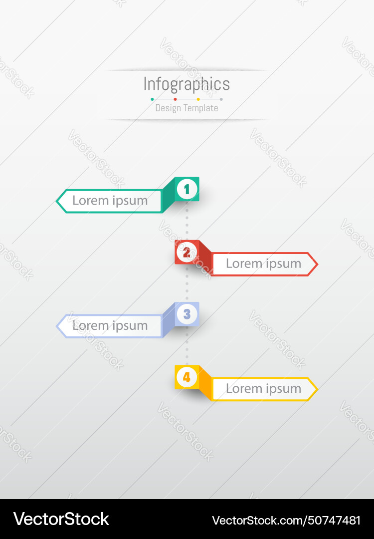 Infographic 4 options design elements Royalty Free Vector