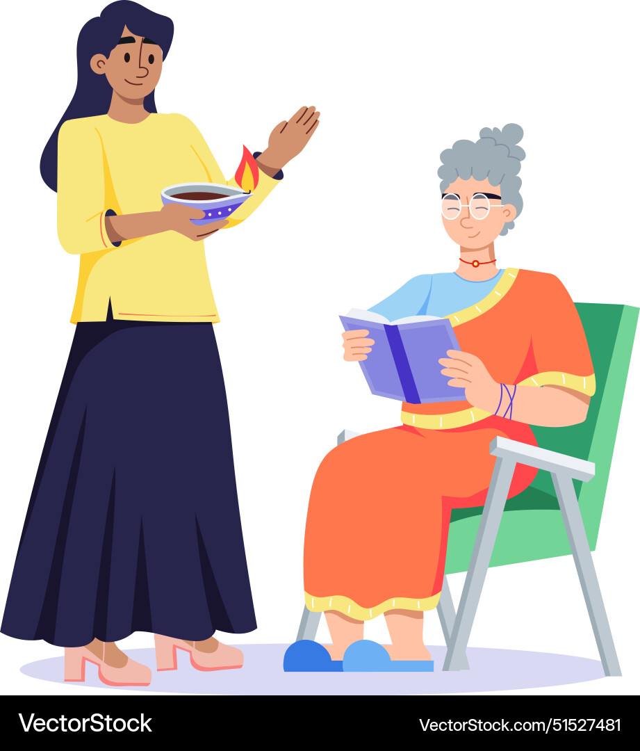 Nursing elderly Royalty Free Vector Image - VectorStock