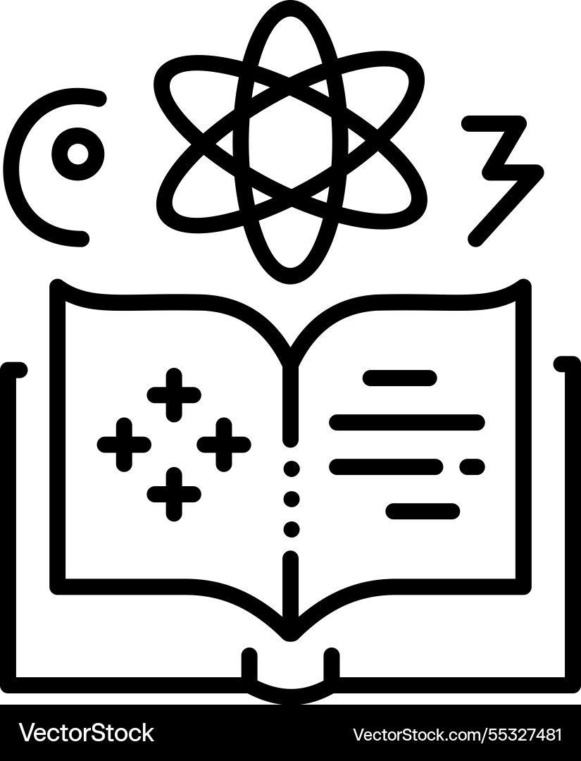 Physics book Royalty Free Vector Image - VectorStock