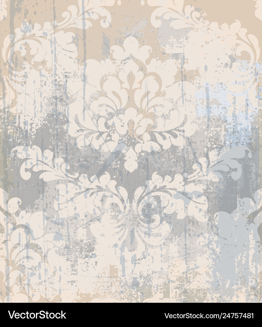 Rococo pattern texture damask ornament Royalty Free Vector