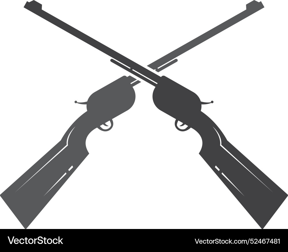 Sniper hunting rifle icons Royalty Free Vector Image