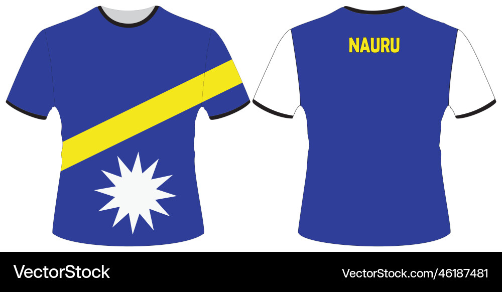 T shirts design with nauru flag Royalty Free Vector Image
