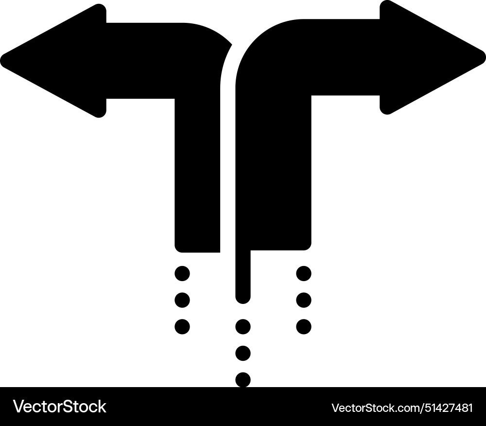 Two way Royalty Free Vector Image - VectorStock