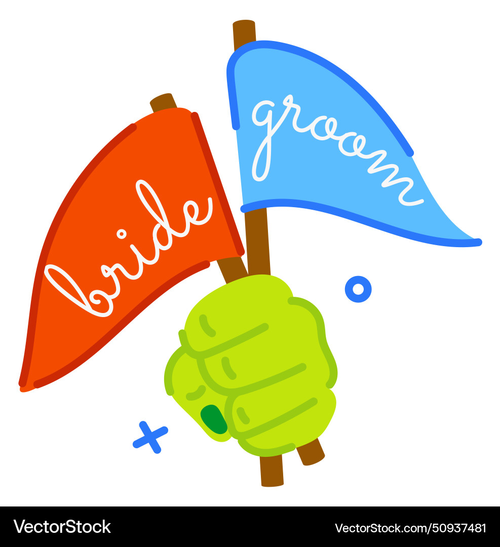 Wedding props Royalty Free Vector Image - VectorStock