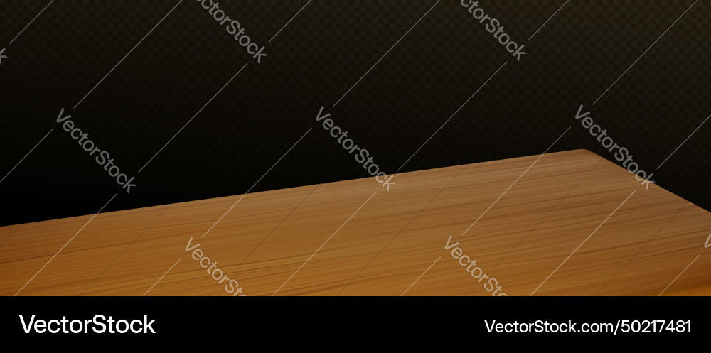 Wooden table with empty countertop Royalty Free Vector Image