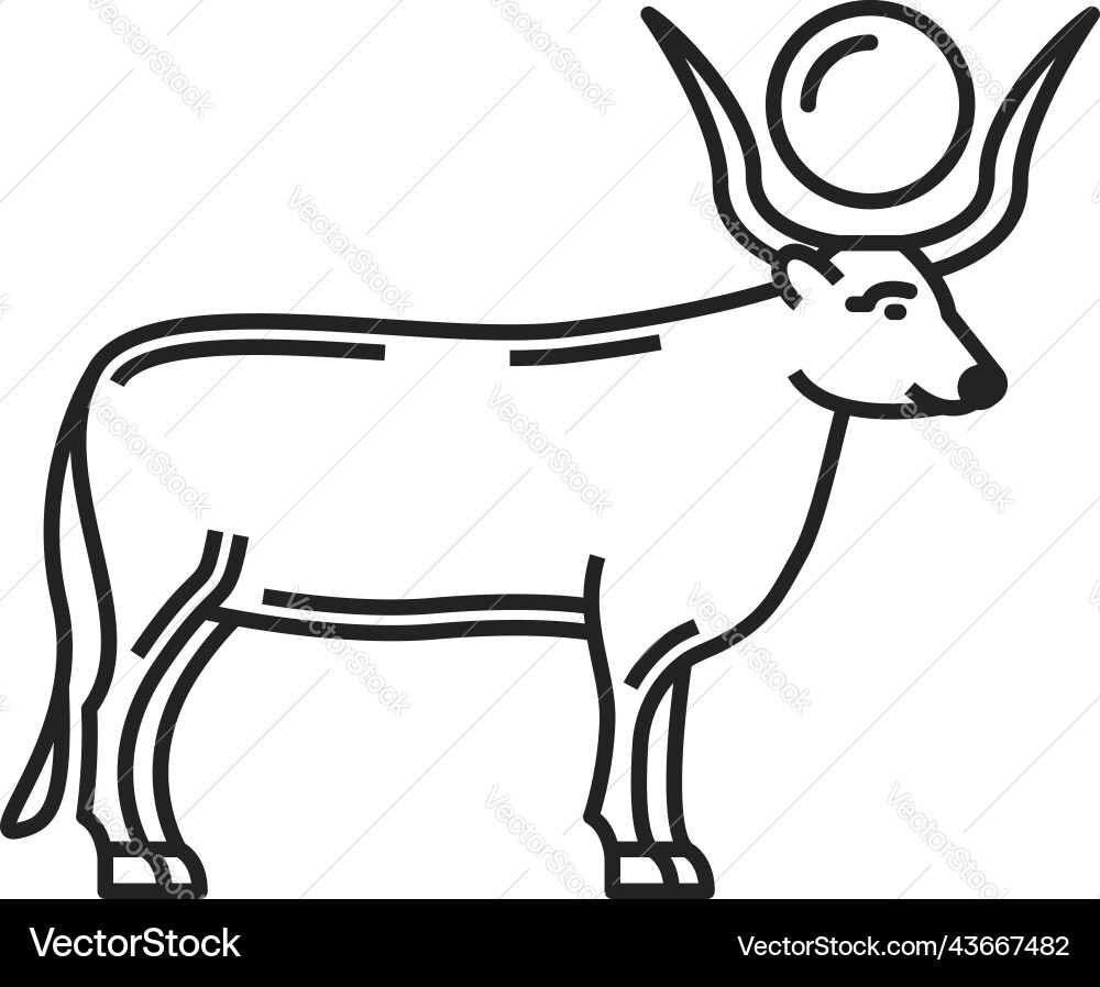 Buchis bull ancient egyptian mythology deity god Vector Image