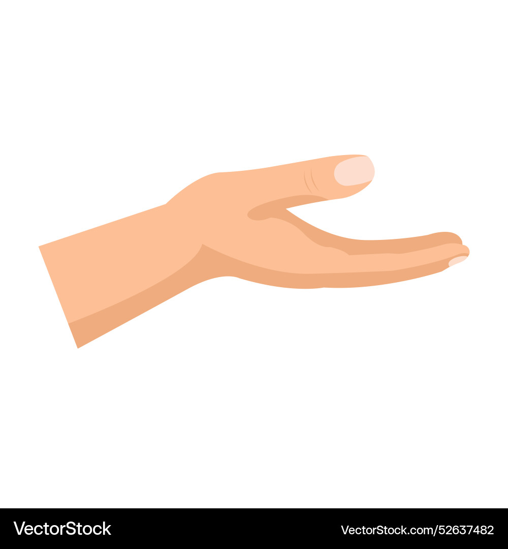 Care or support hand gesture clip art holding Vector Image