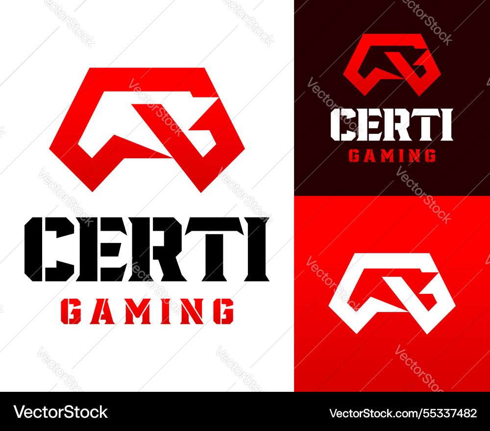 Cg gaming logo Royalty Free Vector Image - VectorStock