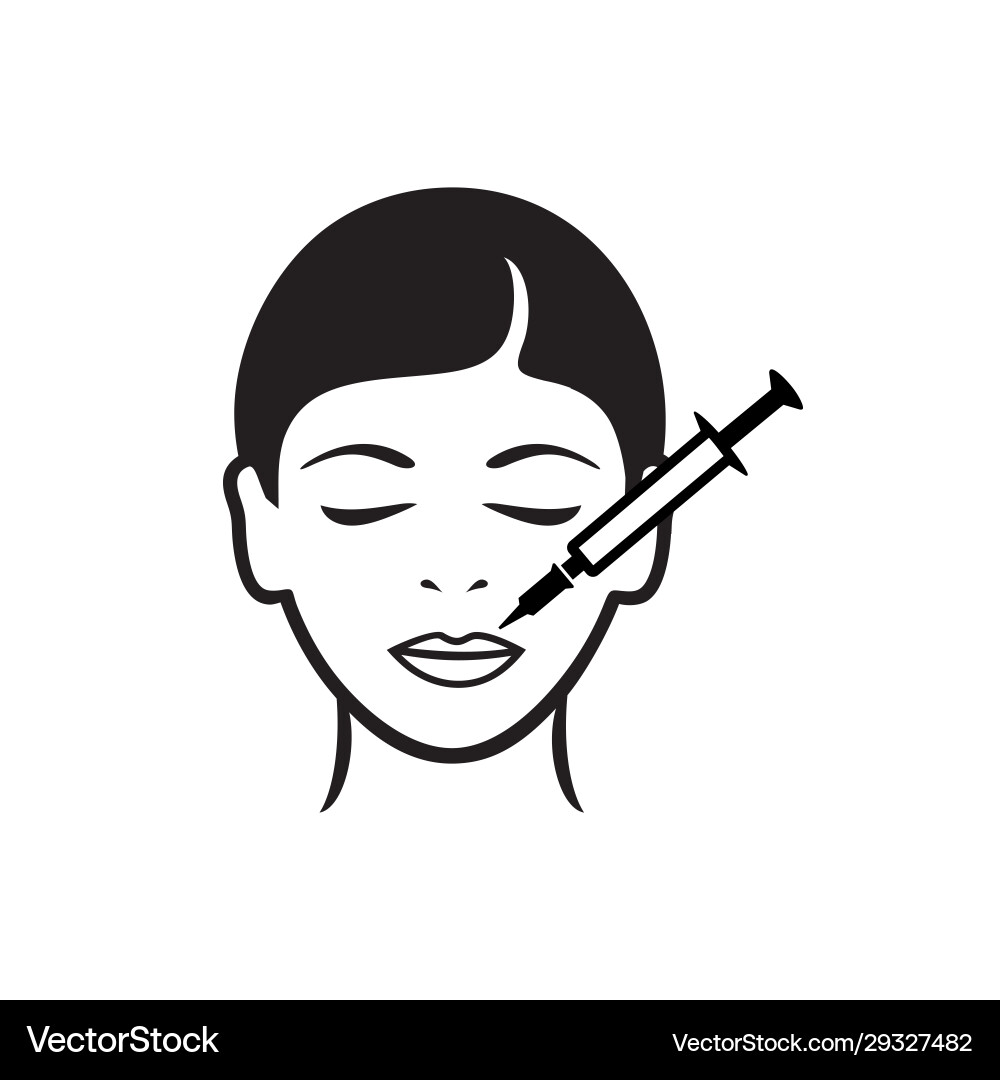 Dermal Filler Injection Icon Royalty Free Vector Image