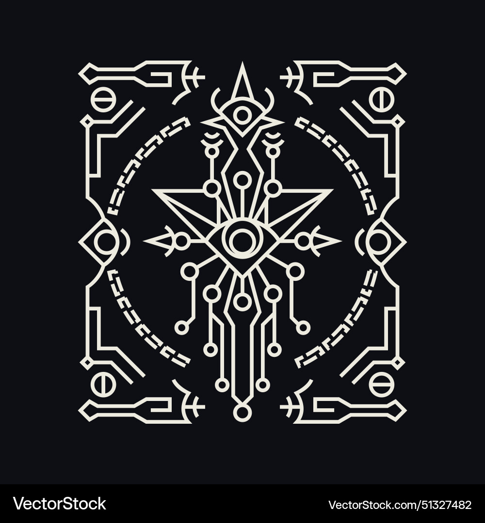 Geometry triangle of vision Royalty Free Vector Image