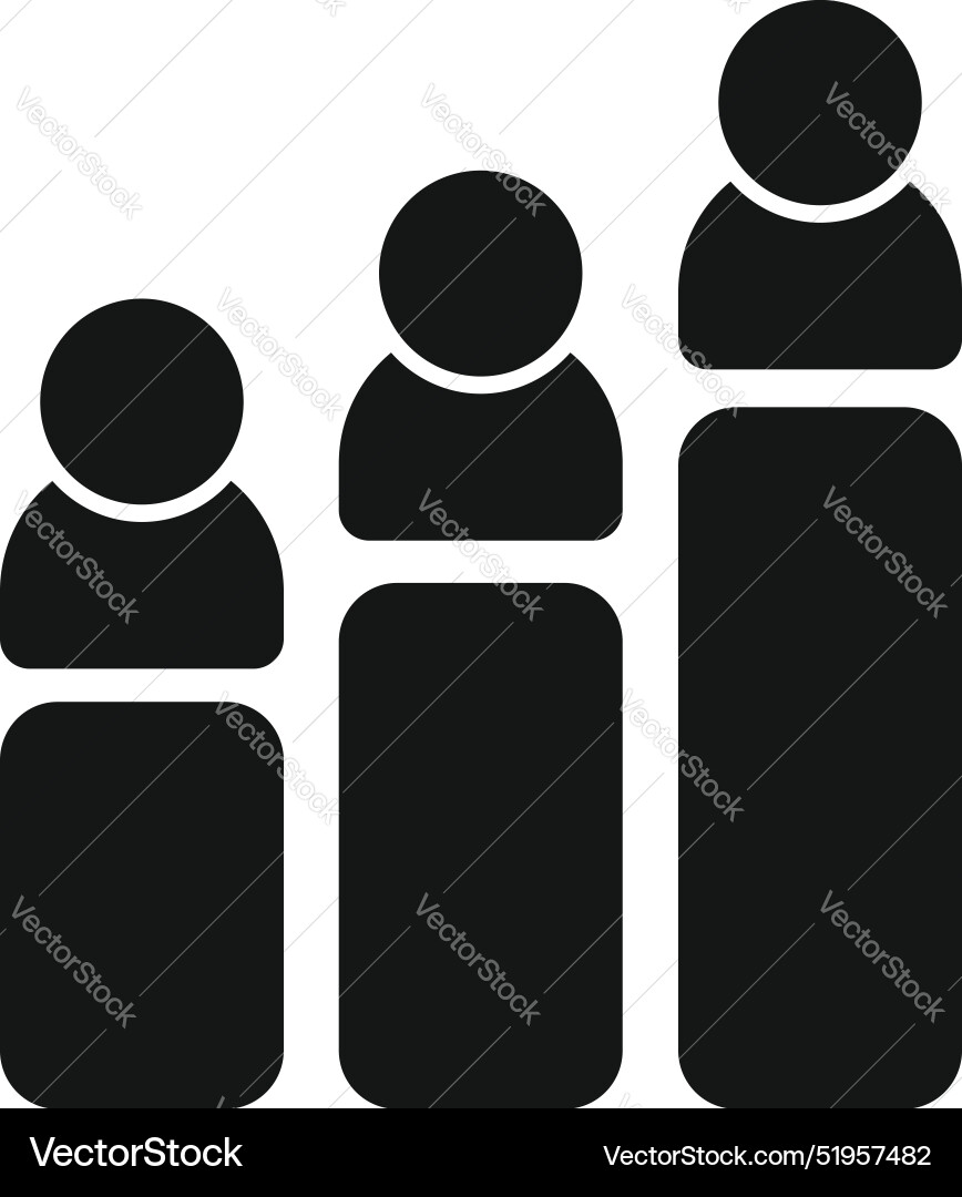 Graph showing growth with business people standing