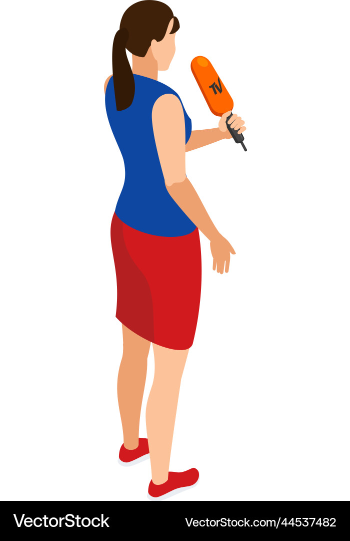 Isometric tv anchor Royalty Free Vector Image - VectorStock