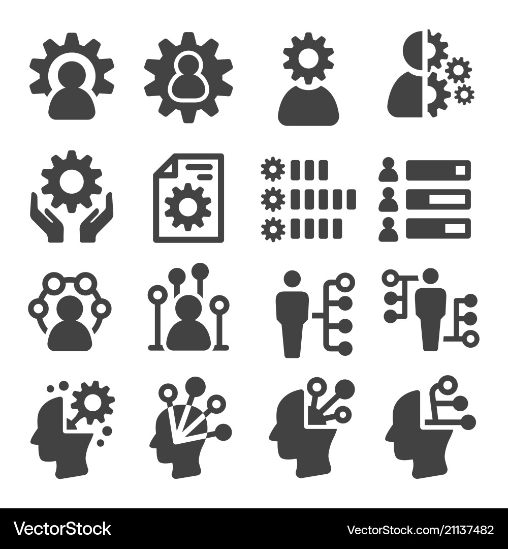 Skill & Ability Icons Royalty Free Vector Image