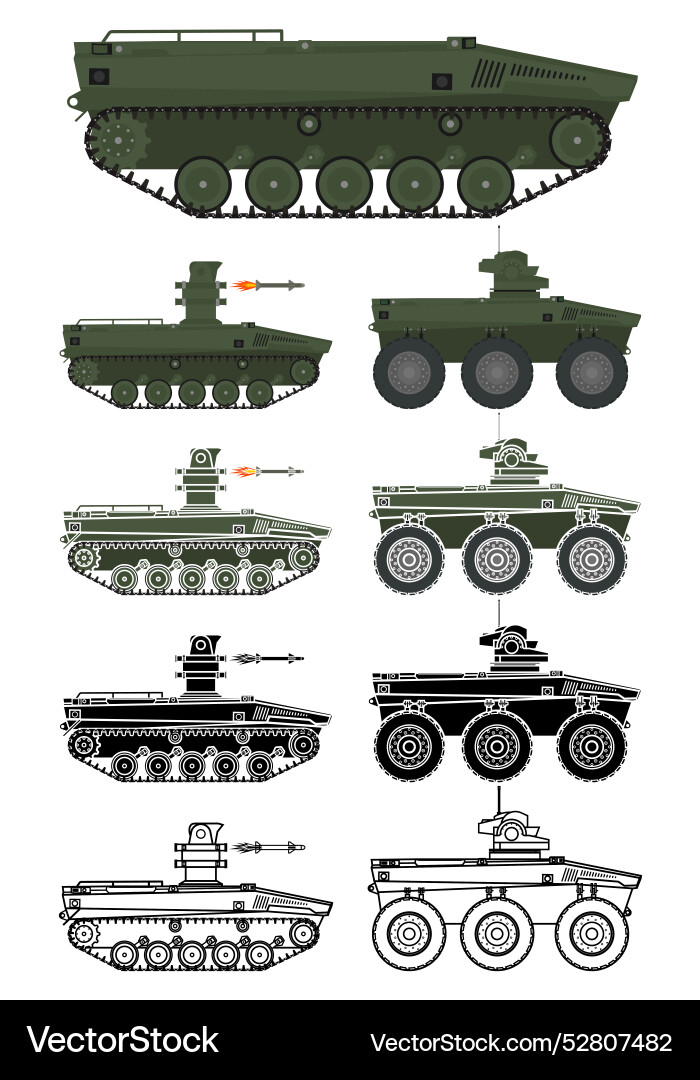 Unmanned ground vehicle ugv tactical Royalty Free Vector