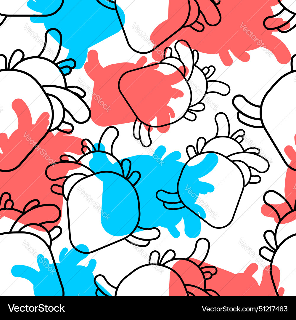 Anatomical heart pattern seamless internal organ Vector Image