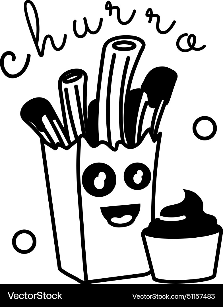 Churro sauce Royalty Free Vector Image - VectorStock