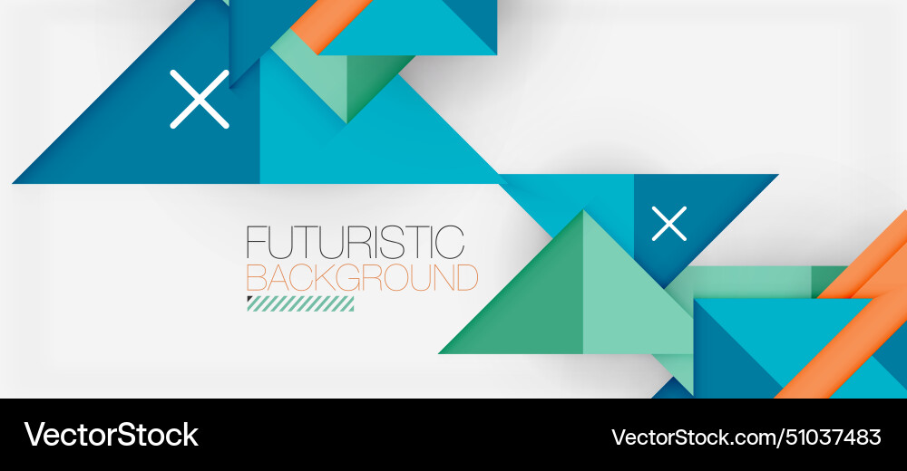 Electric blue and aqua triangles form Royalty Free Vector