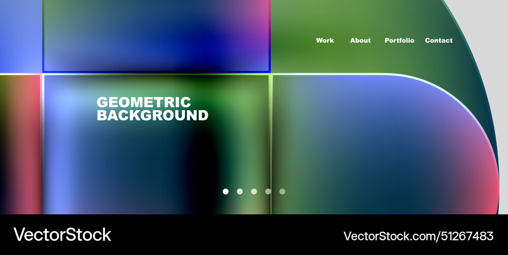 Geometric abstract glassmorphism with circles Vector Image