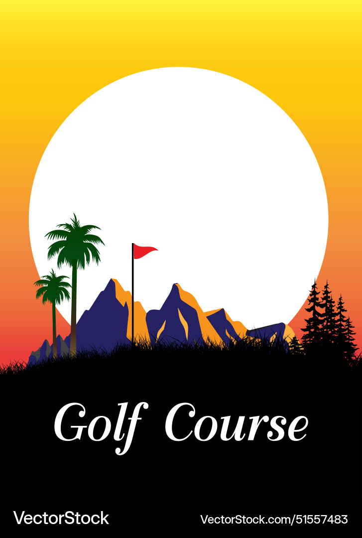 Golf course symbol Royalty Free Vector Image - VectorStock