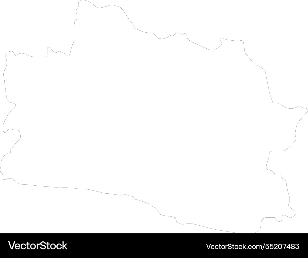 Jawa barat indonesia outline map Royalty Free Vector Image