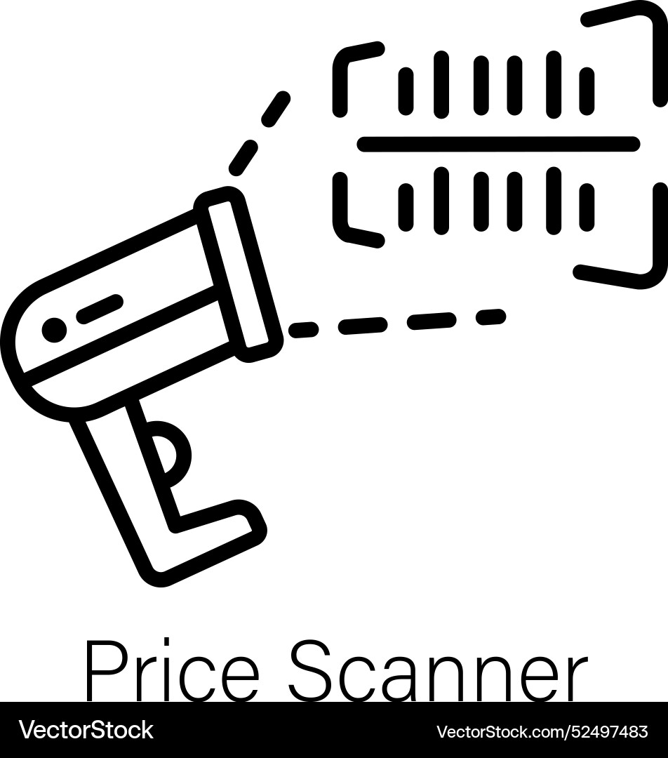 Price scanner Royalty Free Vector Image - VectorStock