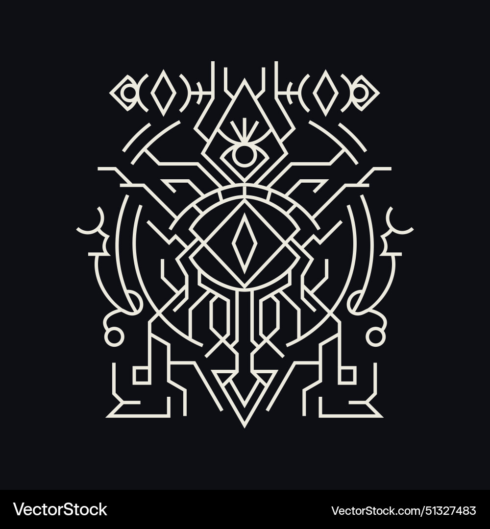 Rune diamond of vision Royalty Free Vector Image