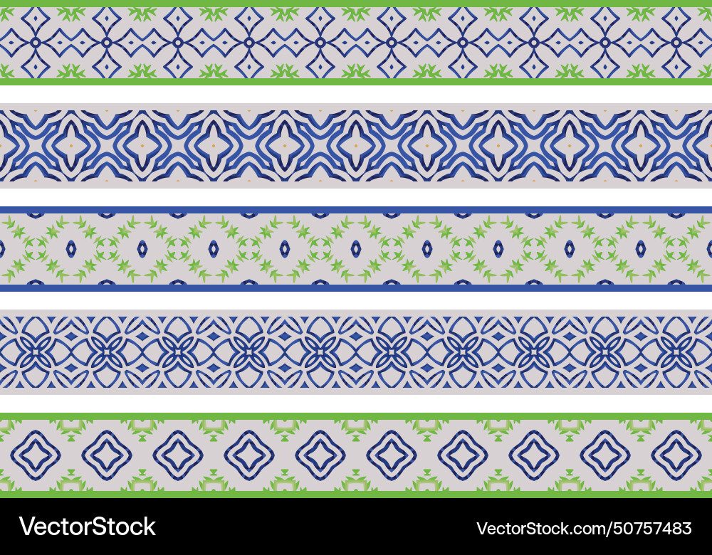 Seamless decorative borders Royalty Free Vector Image