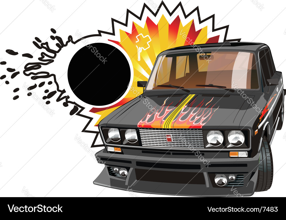 Tuned car Royalty Free Vector Image - VectorStock