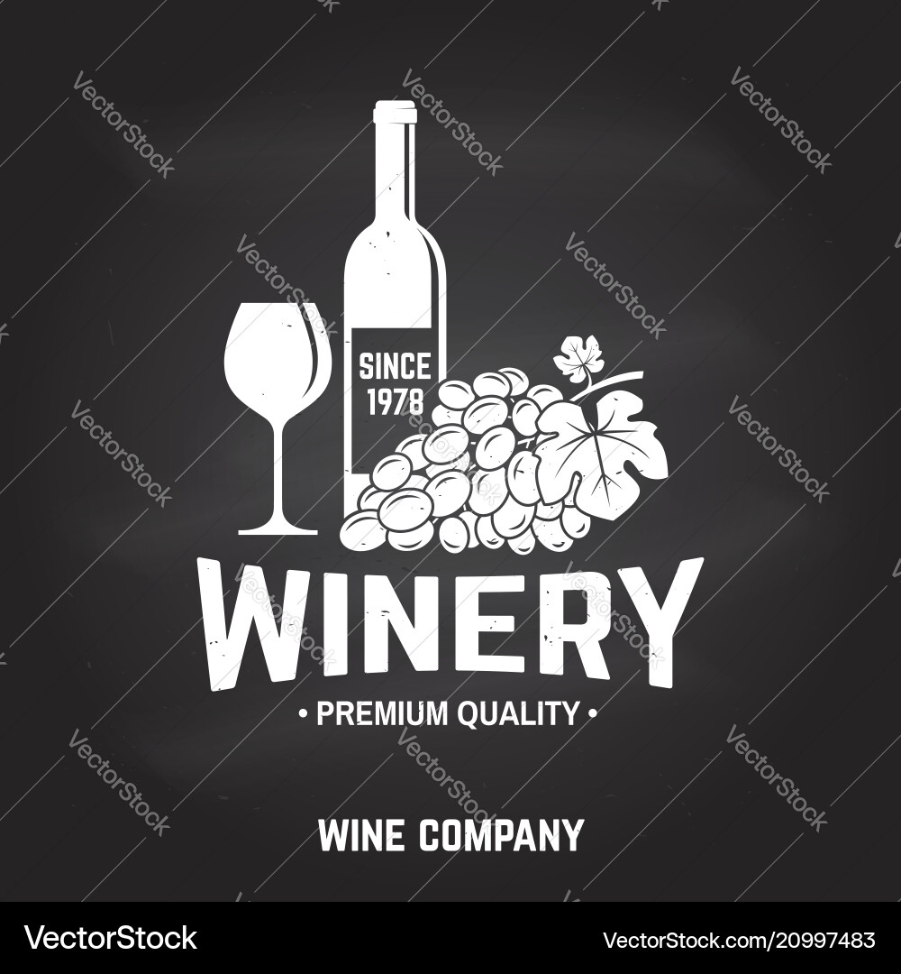 Winery badge sign or label Royalty Free Vector Image
