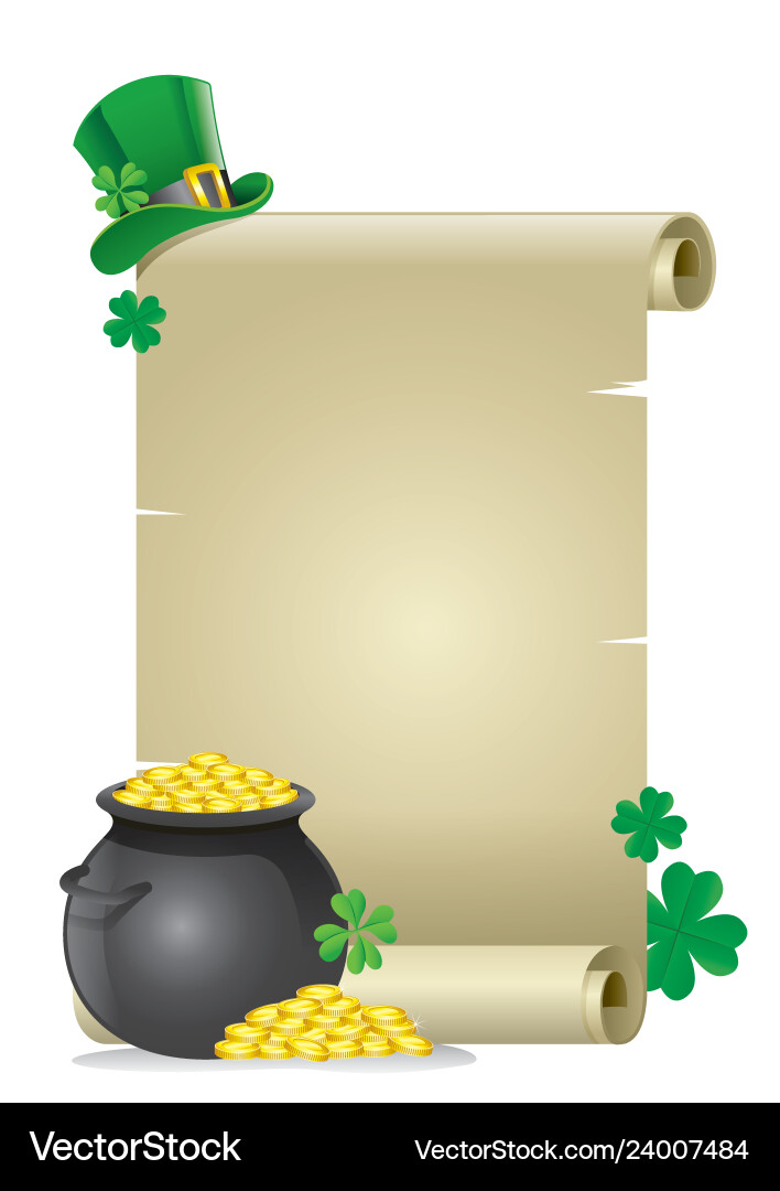 Blank paper for text of saint patricks day concept