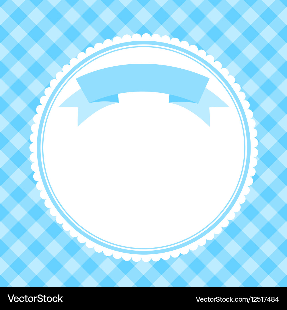 Blue Ribbon Celebration Frame Royalty Free Vector Image