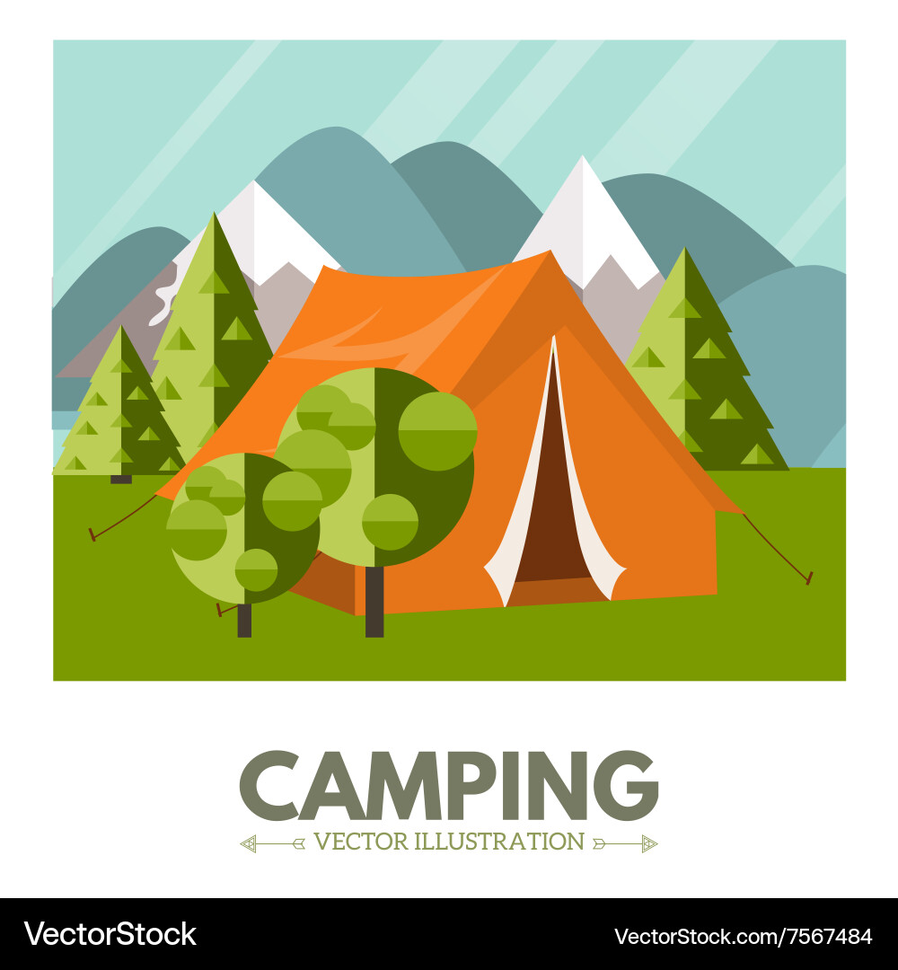 Camping Royalty Free Vector Image - VectorStock