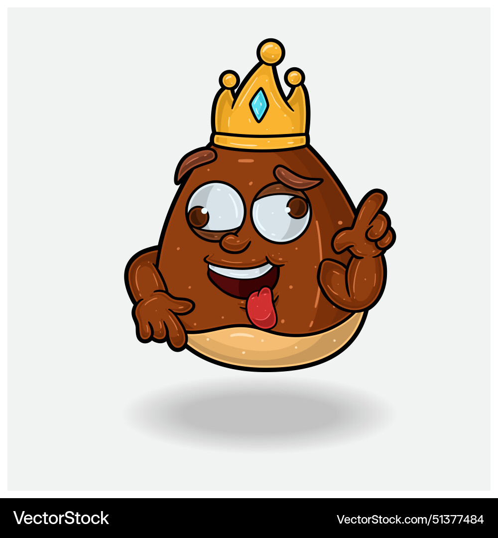 Chestnut mascot cartoon with crazy expression Vector Image