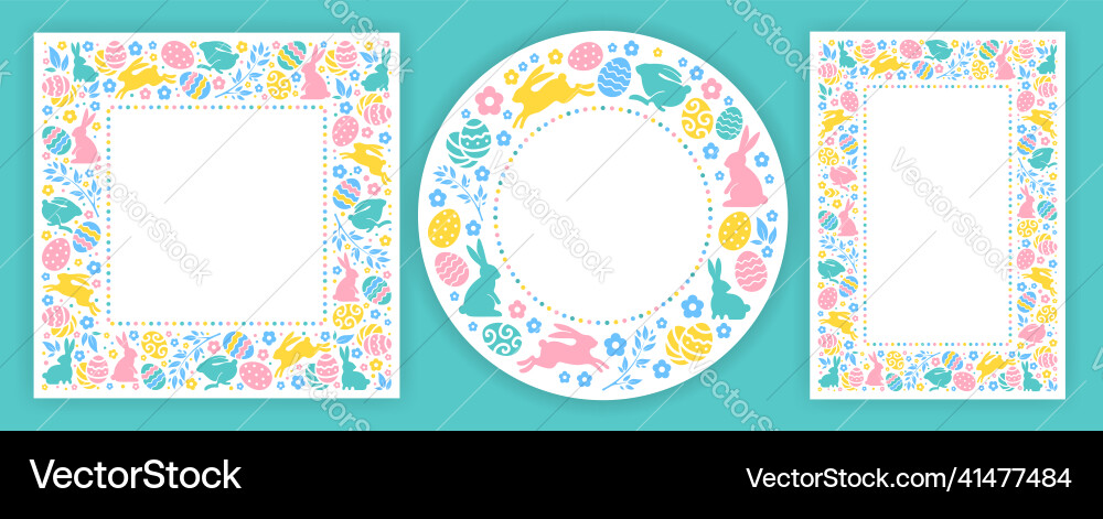 Easter Frames & Borders Royalty Free Vector Image